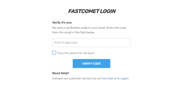 Increasing Our Customer Login Security | FastComet
