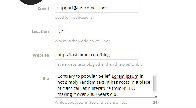 Edit User Profile • Ghost Tutorial - FastComet